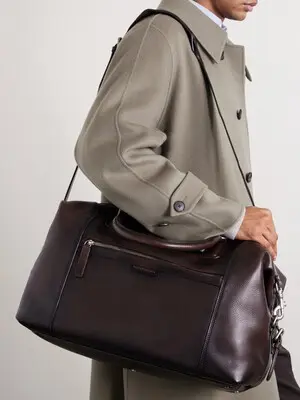 Officine Creative Full-grain Leather Weekend Bag