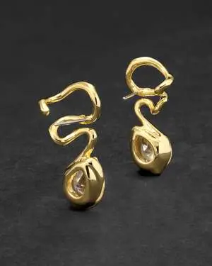 Alexis Bittar Asterales Vine Post Earrings - Gold