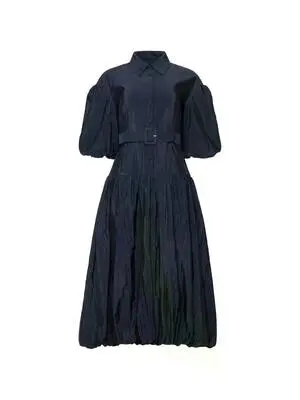 Cinq À Sept Daliah Puff-sleeve Belted Midi Dress