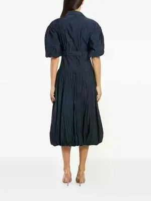 Cinq À Sept Daliah Puff-sleeve Belted Midi Dress