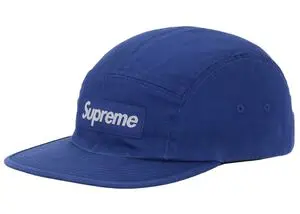 Supreme Washed Chino Twill Camp Cap - Blue