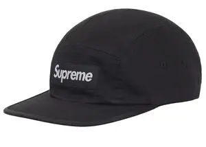 Supreme Washed Chino Twill Camp Cap - Black