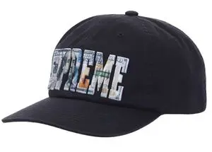Supreme Embroidered Money Logo 6-panel Cap - Navy Blue