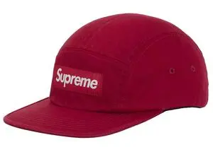 Supreme Washed Chino Twill Camp Cap Ss26 - Red