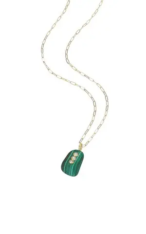 Paige Novick Starburst Malachite Pendant Necklace - Green
