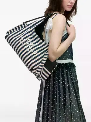 Marc Jacobs Striped Canvas Tote Bag - Blue