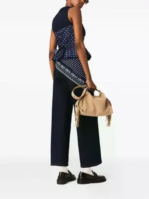 Maje Polka-dot Strapless Blouse - Blue
