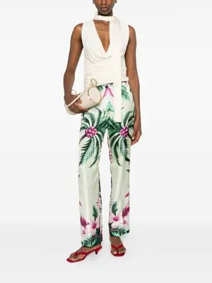 F.R.S FOR RESTLESS SLEEPERS Printed Silk Trousers