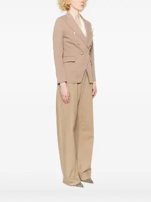 CIRCOLO 1901 Cotton Double-breasted Jacket - Brown