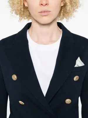 CIRCOLO 1901 Cotton Double-breasted Jacket - Blue