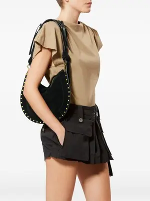 Isabel Marant Étoile Oskan Soft Leather Shoulder Bag - Black