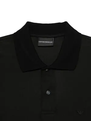Emporio Armani Logo Polo Shirt - Black