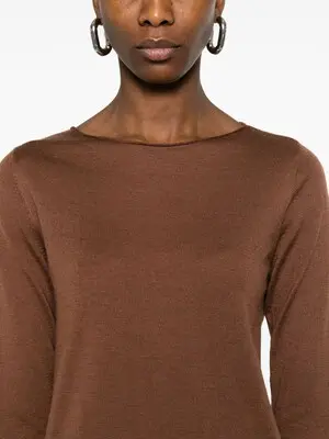 BEYOU Cashmere And Silk Blend Sweater - Brown