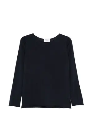 BEYOU Cashmere And Silk Blend Sweater With Crew Neck - Blue