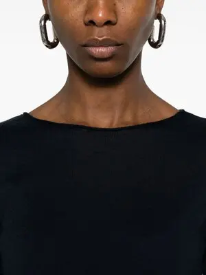BEYOU Cashmere And Silk Blend Sweater With Crew Neck - Blue