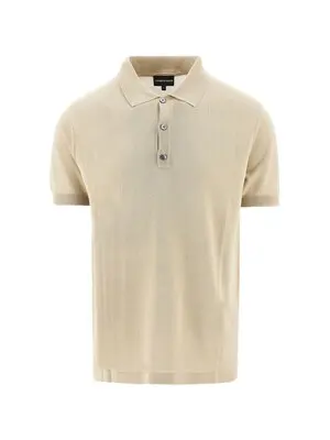 Emporio Armani Logo Polo Shirt - Beige