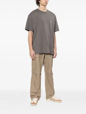 Carhartt Work In Progress Logo Cotton Polo Shirt - Grey
