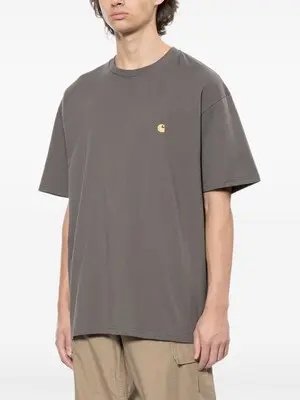 Carhartt Work In Progress Logo Cotton Polo Shirt - Grey