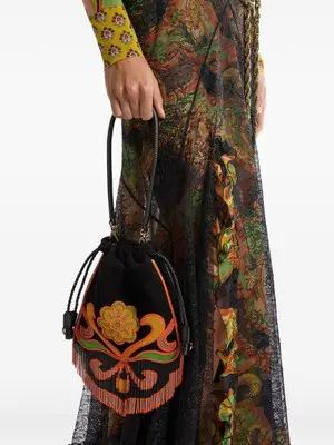 Etro Suede Leather Bucket Bag
