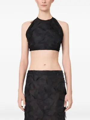 Max Mara Silk Halterneck Top - Black