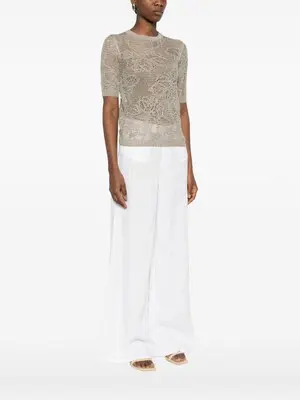 Fabiana Filippi Openwork T-shirt - Green