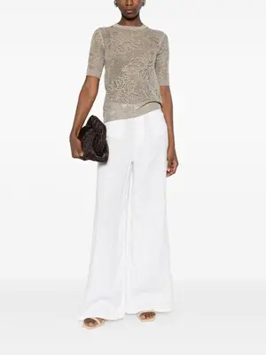 Fabiana Filippi Openwork T-shirt - Green
