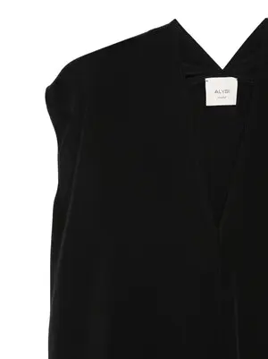 ALYSI Silk Top - Black