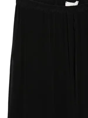ALYSI Silk Wide-leg Trousers - Black