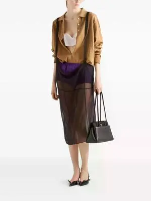 Prada Poplin Elasticated Shorts - Purple
