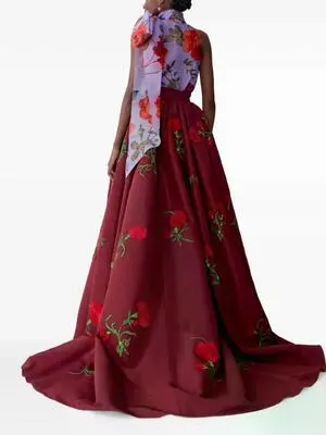 Carolina Herrera Embroidered Ball Skirt