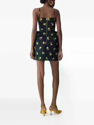 Carolina Herrera Carnation Jacquard Bell-shaped Mini Dress
