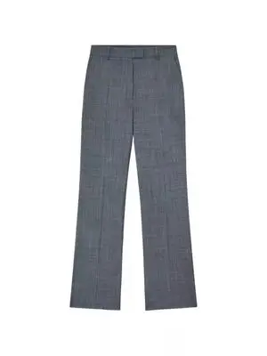 GANNI Mélange-effect Tailored Trousers - Grey