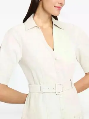 Cinq À Sept Moriah Pleated Mini Dress - Neutrals