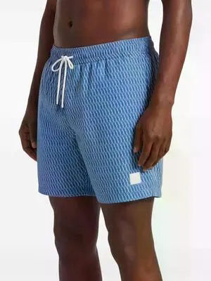 BOSS Printed Swim Shorts - Blue