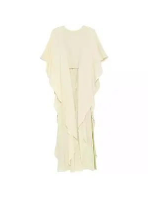 Amsale Pebble Crepe Maxi Dress - Yellow