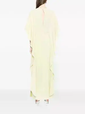 Amsale Pebble Crepe Maxi Dress - Yellow