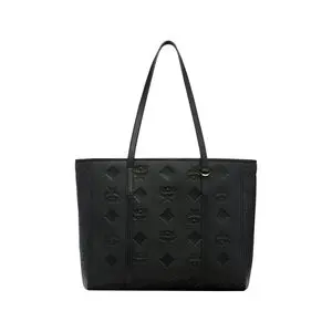 Mcm Toni Leather Hybrid Medium Shopper - Black
