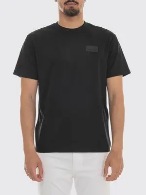 EA7 Cotton T-shirt With Logo - Black