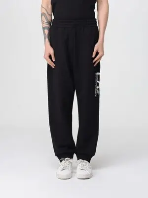 EA7 Jogger Pants With Logo Detail - Black