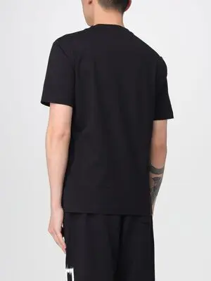 EA7 Cotton T-shirt With Logo - Black