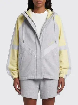 Attico Mélange & Yellow Fleece Hoodie - Grey