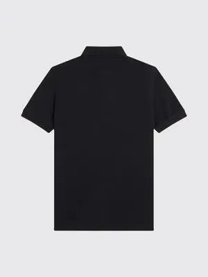 Fred Perry Cotton Polo Shirt With Logo - Black