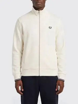 Fred Perry Full Zip Sweatshirt - Ecru