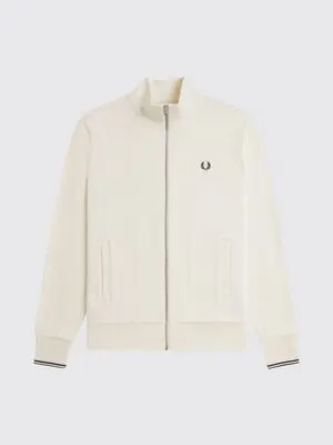 Fred Perry Full Zip Sweatshirt - Ecru