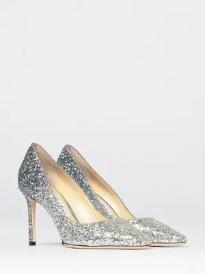 JIMMY CHOO Glitter Pumps - Silver