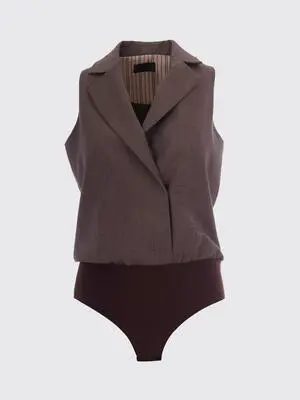 Liu Jo Viscose Blend Bodysuit Vest - Black