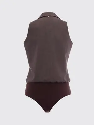 Liu Jo Viscose Blend Bodysuit Vest - Black