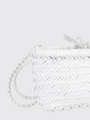 Dragon Diffusion Woven Leather Crossbody Bag - White