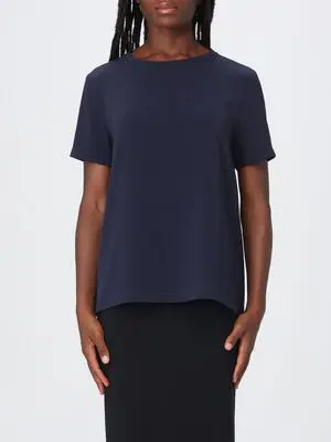 Max Mara S Max Mara Crêpe Top Blue