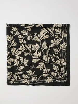 Max Mara Printed Silk Foulard - Black